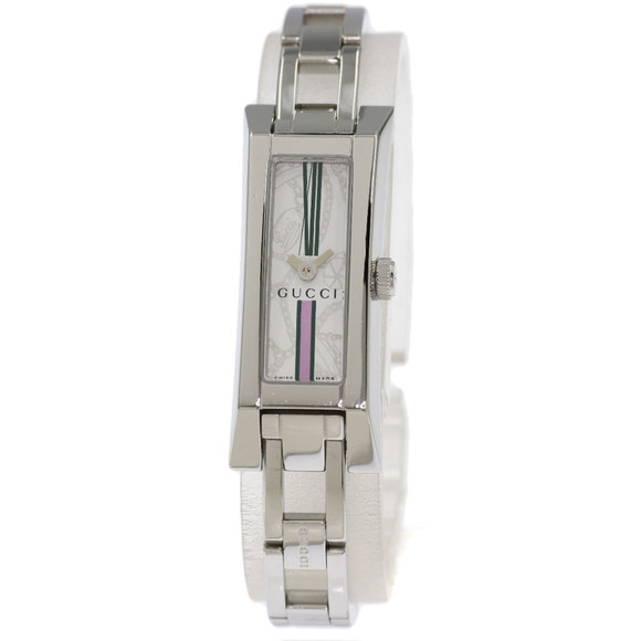 Gucci | Accessories | Gucci Ya1 Square Face Watch Stainless Steel Ss ...